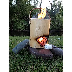 The Original OneLogFire (6) Pack | Swedish Fire Log | Swedish Torch | One Log Campfire | for Outdoor Firepit | Campfire | Bonfires | Fireplace