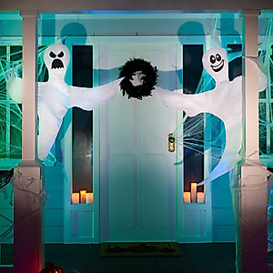 JOYIN 2 Pack 53" Halloween Bendable Tree Wrap Ghost for Halloween Decoration Outdoor, Lawn Decor, Tree, Pilar Decorations, Ghost Party Supplies