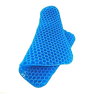 IAC Chair Cushions - Gel Seat Cushion, Office Chair Cushion, Wheelchair Cushions, Sciatica Pain Relief Butt Pillow, Car Cushion Lab, Cooling Seat. with Black Cover Desk Chair Cushion, Absorbs Pressure