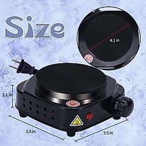 Multifunctional Electric Heating Plate for Melting Wax,Candle Making and More(Black)