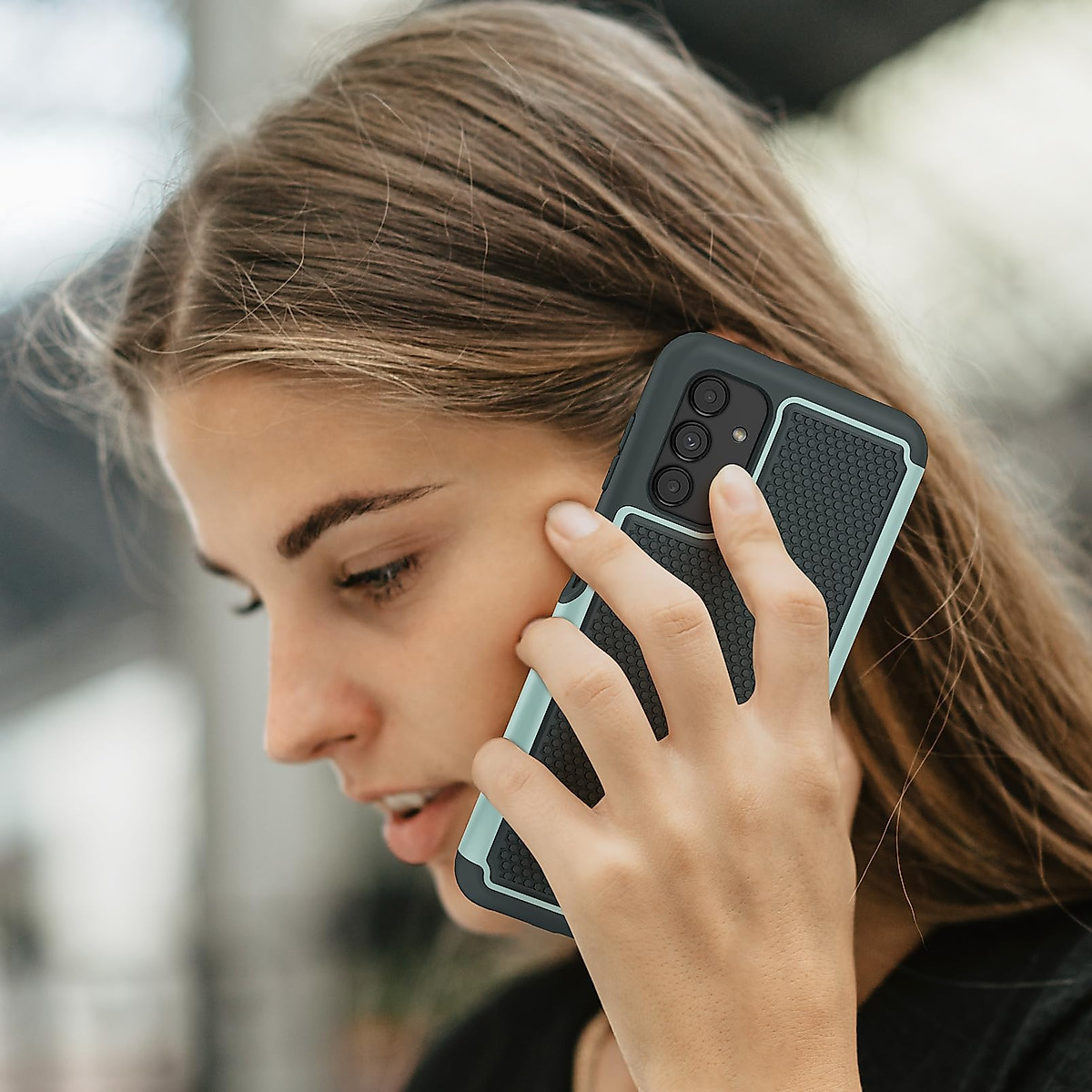 BNIUT for Samsung Galaxy A13 5G Case: Dual Layer Protective Heavy Duty Cell Phone Cover Shockproof Rugged with Non Slip Textured Back - Military Protection Bumper Tough - 6.5inch (Green)