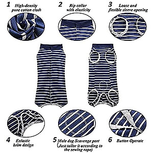 L1HMPET Dog Surgery Recovery Suit Puppy Medical Vest, Dog Surgical Suit,After Surgery Wear, Home Indoor Pets Clothing (L)