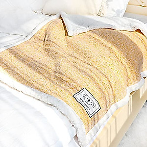 Baby Blanket for Boys or Girls Knit Fleece Fluffy Toddler Blanket for Baby, Soft Warm Cozy Plush Warm Blanket for Spring, Infant or Newborn Receiving Blanket for Baby Bed (30x40inch, Yellow)