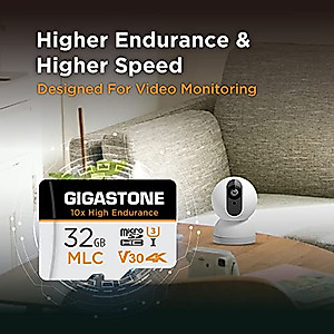 [10x High Endurance] Gigastone Industrial 32GB 5-Pack MLC Micro SD Card, 4K Video Recording, Security Cam, Dash Cam, Surveillance Compatible 95MB/s, U3 C10, with Adapter [5-Yrs Free Data Recovery]
