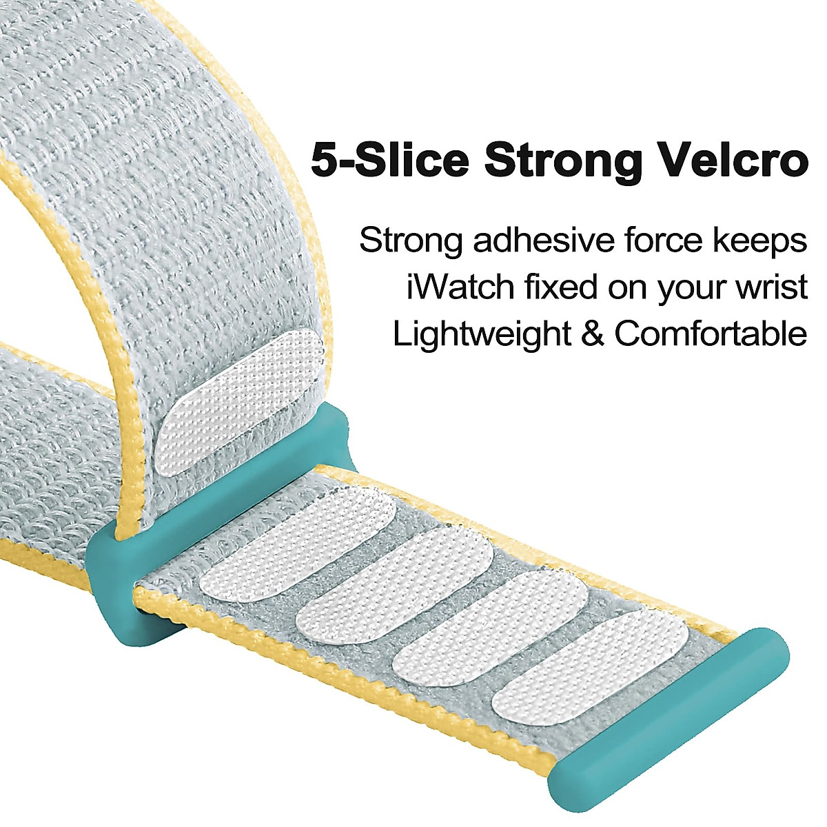 4 Pack Nylon Sport Band Compatible with Apple Watch Band 38mm 40mm 41mm Women Men, Adjustable Stretchy Solo Loop Strap for iWatch Series Ultra/SE/9/8/7/6/5/4/3/2/1, Black/White/Plum/Sunshine