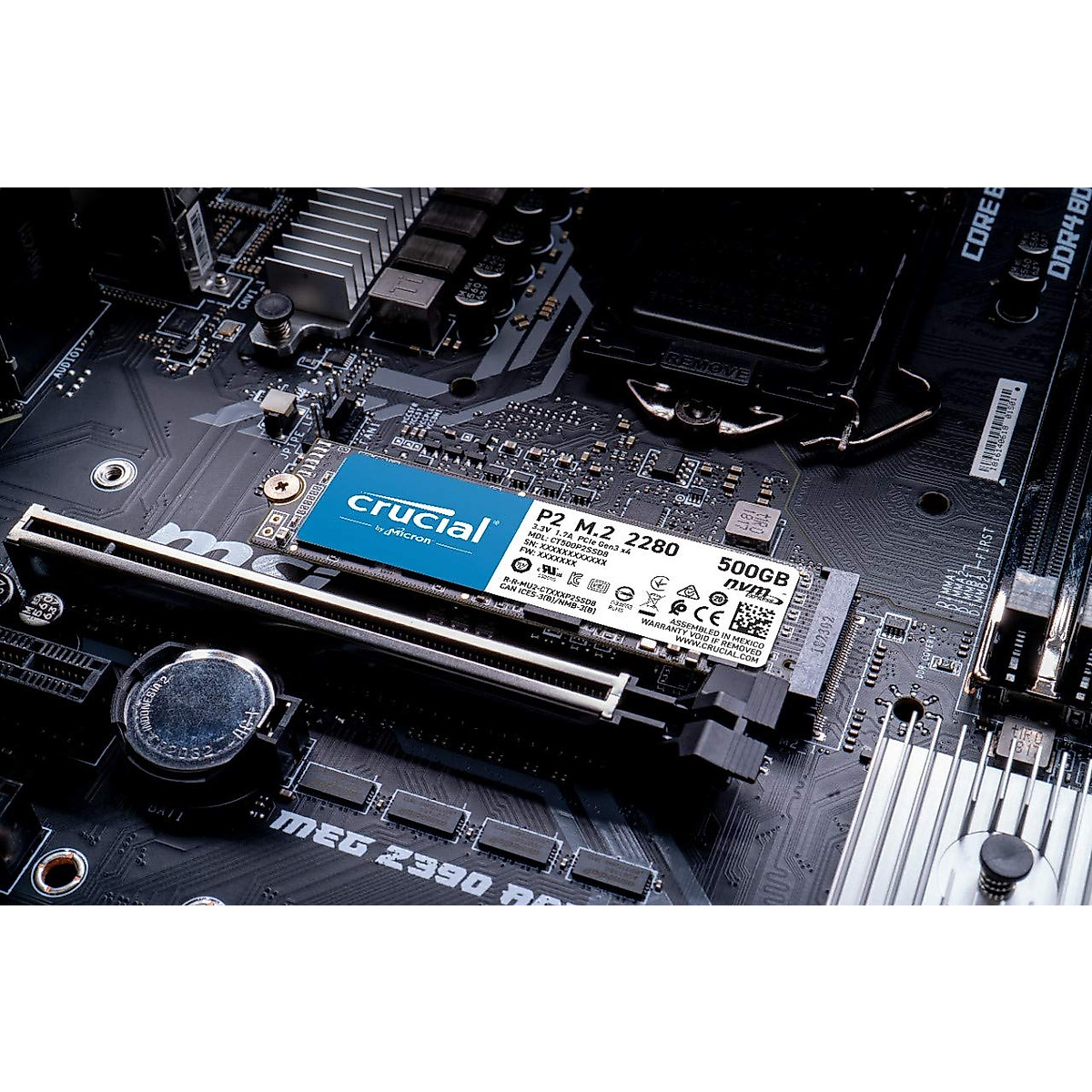 Crucial P2 1TB 3D NAND NVMe PCIe M.2 SSD Up to 2400MB/s - CT1000P2SSD8