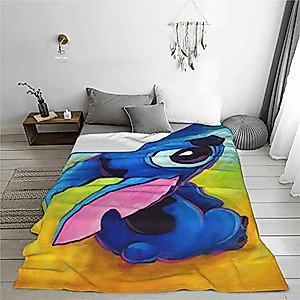 Cartoon Blanket 50"X40" ,Flannel Throw Blanket Ultra Soft Warm Plush Bedding for Couch Bed Living Room Sofa