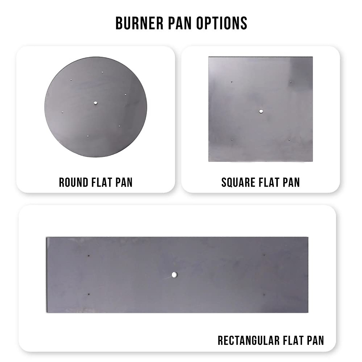 Spotix HPC Penta Match Lit Fire Pit Burner Kit with 36-Inch Stainless Steel Burner and 42-Inch Round Flat Pan, Natural Gas, Polished Chrome, with Flange, Key, Valve, Flex Line and Fittings