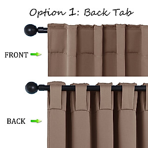 NICETOWN Blackout Curtain Panel for Living Room - (Cappuccino Color) 52 inches Wide by 84 inches Long, 2 Panels Set, Insulated Room Darkening Window Drapes