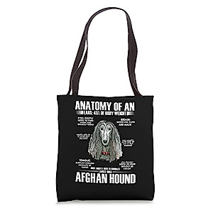 Anatomy Of Afghan Hound Dog Costume Dogs Tote Bag
