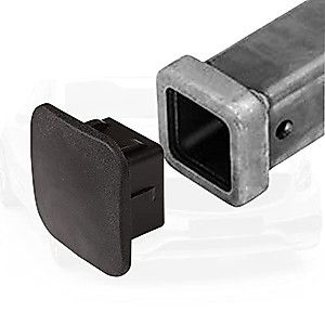QODOLSI Pack-1 Trailer Hitch Cover Tube Plug, 2 Inches Heavy Duty Trailer Hitch Tube Cover, Trailer Hook Dust Plug Square Mouth Protection Cover (Black)