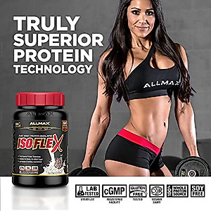 ALLMAX Nutrition - ISOFLEX Whey Protein Powder, Whey Protein Isolate, 27g Protein, Orange Dreamsicle, 2 Pound