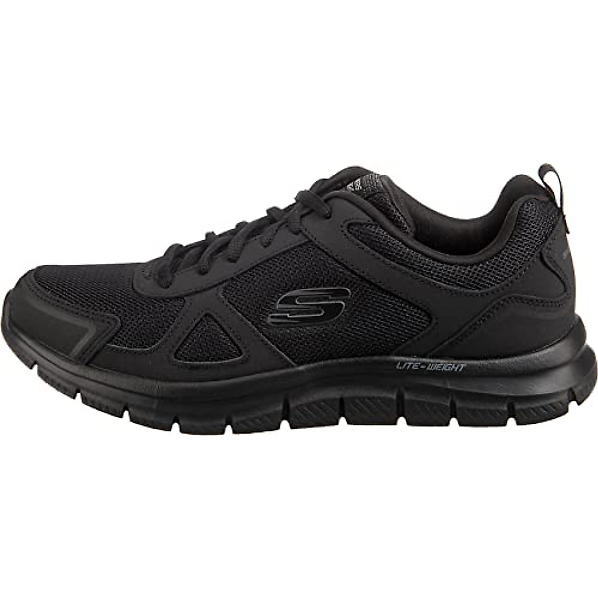 Skechers Men's Track Scloric Oxford, Black, 14 Wide