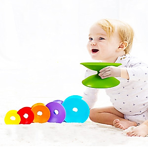 Rainbow Spinning Wheel Toy - Kids Stackable Spinning Toy for Kids, Spinning Toy,Stacking Toy for Babies and Toddlers, Brain Early Learning Toys, Interactive Learning Stacking Toys