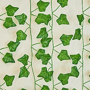 TOTOGA 12 Strands Artificial Ivy Leaf Fake Plants Vine Hanging Garland for Wall Home Wedding Decor