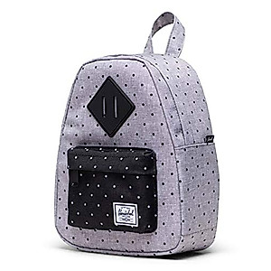 Herschel Heritage Backpack, Polka Dot Crosshatch Grey/Black, Mini 7.0L