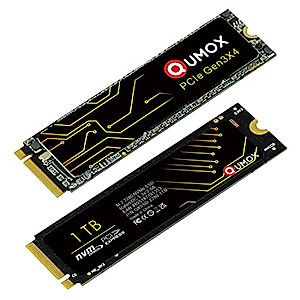 QUMOX 1TB PCIe NVMe M.2 Internal Solid State Drive SSD - Ultra-Fast Read Speed 2000MB/s, Write Speed 1600MB/s