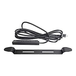 Stand Up Desk Power Strip - Metal, 3-Outlet, 15-Foot Cord