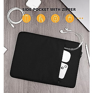 NIDOO 15-16 inch Laptop Sleeve Case Protective Computer Cover for 16" MacBook Pro MAX M1 M2 / 15" Surface Book 3 2/15.6" Lenovo Yoga 7i / IdeaPad Gaming 3i / HP EliteBook 650 G9 Handle, Black