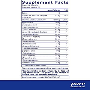 Pure Encapsulations Amino-NR | Natural Ratio Amino Acid Complex Support for Immune Function and Athletic Activity* | 180 Capsules
