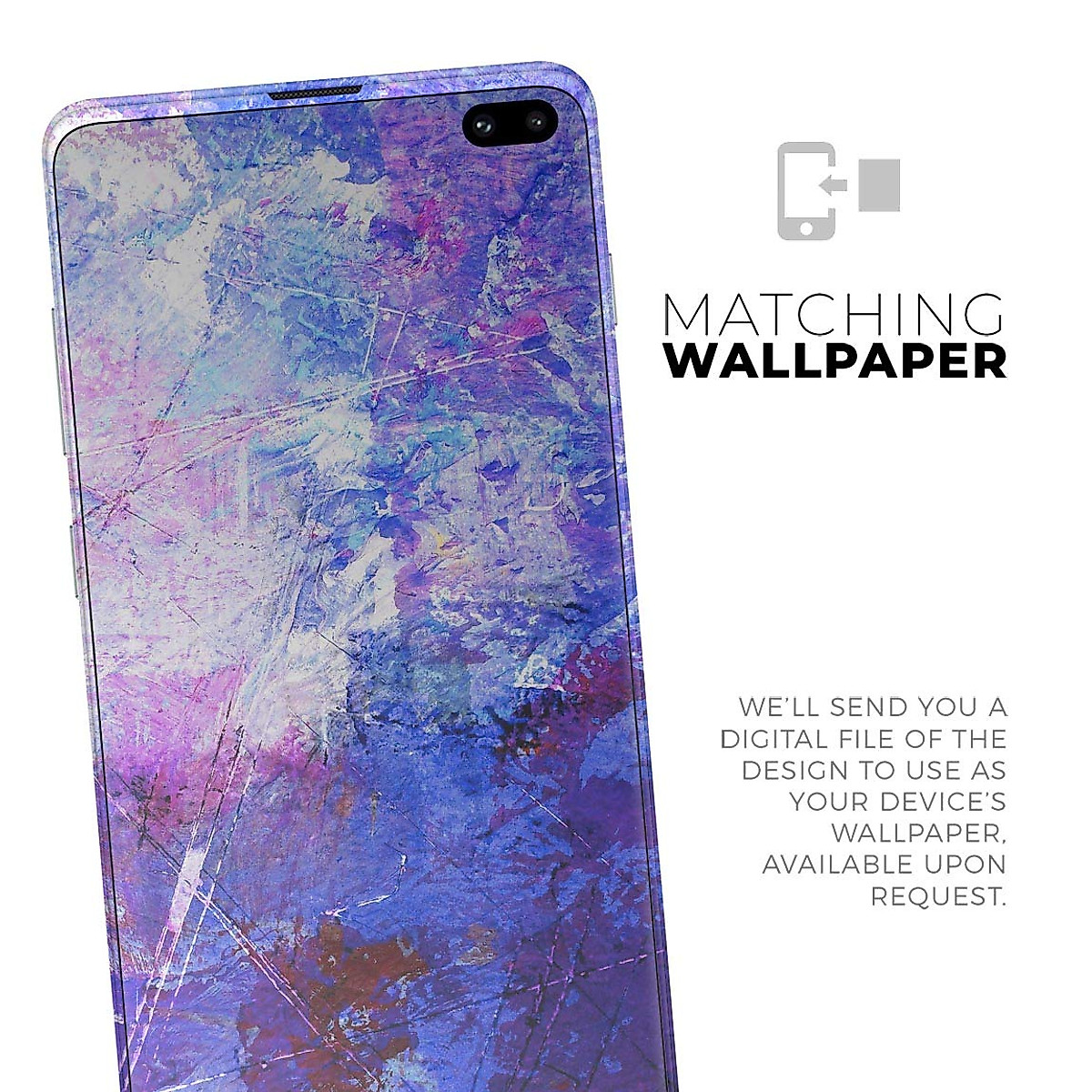 DesignSkinz Abstract Blue & Pink Surface Protective Vinyl Decal Wrap Skin Cover Compatible with The Samsung Galaxy S20 (Screen Trim & Back Glass Skin)