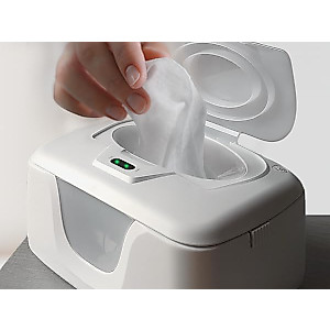 GOGO Pure Baby Wet Wipe Warmer and Wet Wipe Dispenser, Advanced Features - 4 Bright Auto Off LED Ample Lights for Nighttime Changes, Dual Heat for Baby's Comfort, Improved Design and Only at Amazon