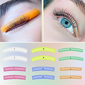 Libeauty Lash Lift Rods, Eyelash Curlers, Different Size Lash Curler for Lash Lift(12PCS)