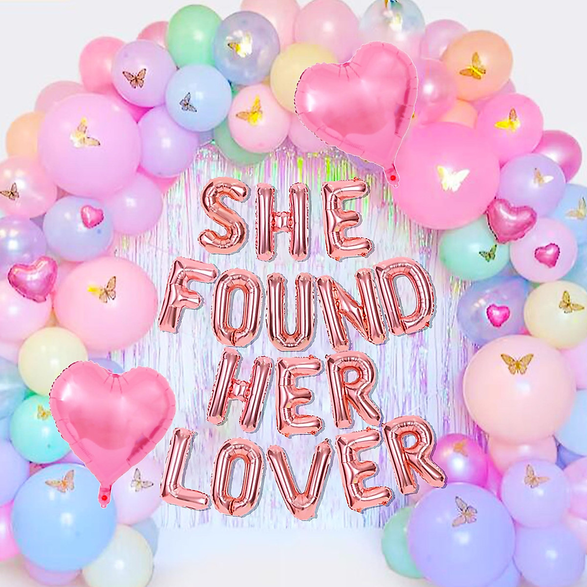 LaVenty She Found Her Lover Banner Balloon Taylor Bachelorette Party Decorations Rainbow Lover Bachelorette Party Decorations Bridal Shower Decorations