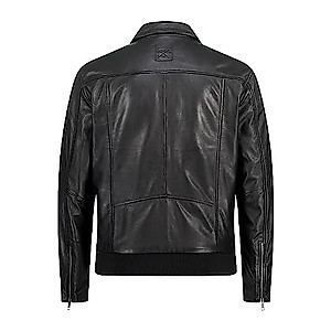 JP 1880 Menswear Premium leather jacket, leather, finest lamb nappa leather, shirt collar, metal zip, large pockets black XXXXXX-Large 820698100