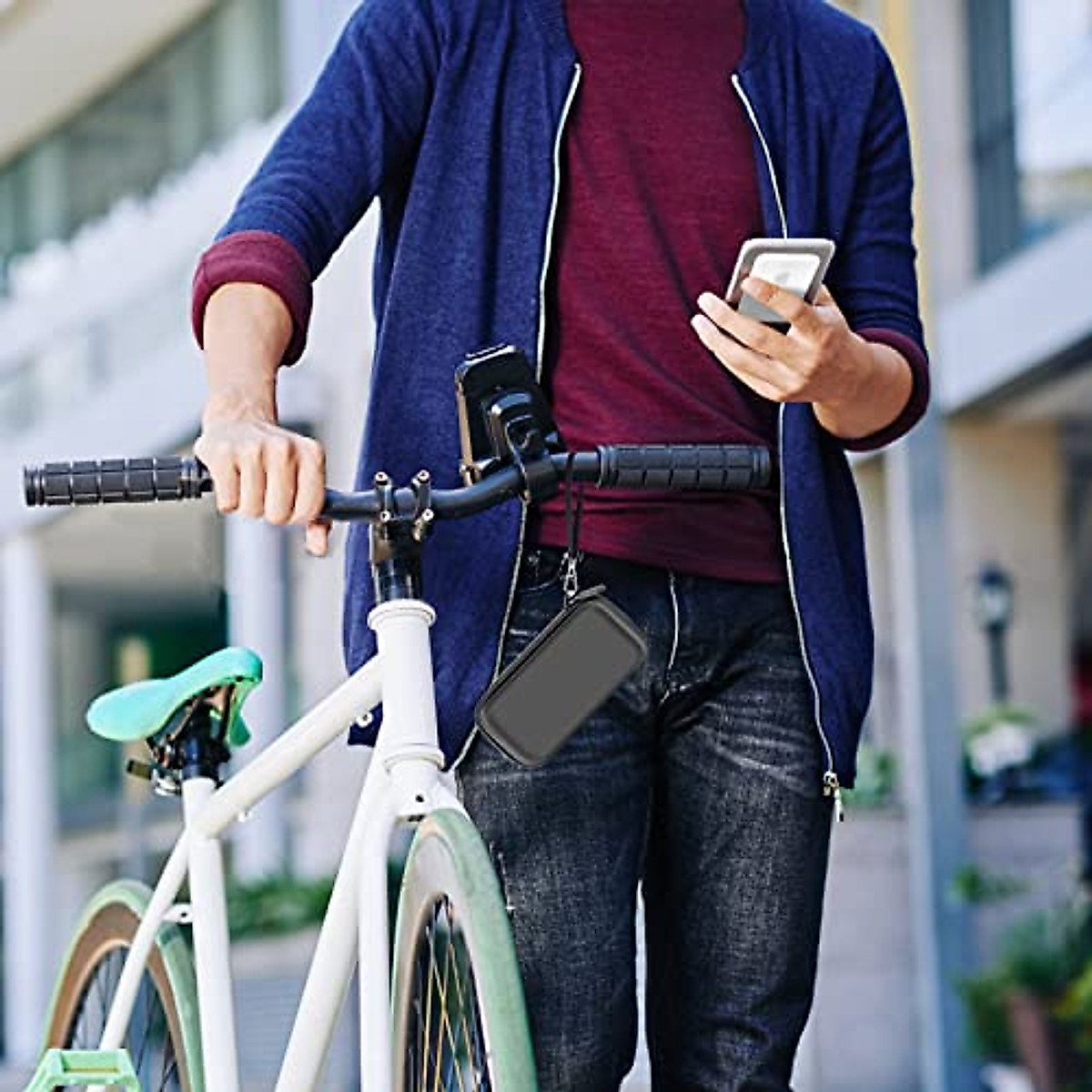 Case Compatible with Apple MagSafe Charger Battery Pack, Holder for Mag Safe Magnetic Power Bank for iPhone 12, Storage with Strap & Mesh Pocket for 20W USB-C Power Adapter and Cable (Case Only)