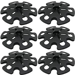 MEETOOT 6pcs Big Rubber Pole Tip Protectors Trekking Pole Mud Snow Baskets, Replacement Accessory for Ski Pole, Black