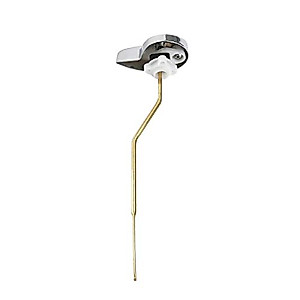 BESPORTBLE Toilet Flush Lever Toilet Lever Handle Toilet Tank Flush Lever Side Mount Toilet Lever Handle Compatible for Toilet Tank (Silver+Gold) Toilet Handles