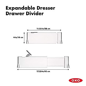 OXO Good Grips Expandable Dresser Drawer Divider - 2 Pack