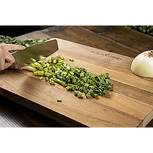 BLACKSTONE 5595 Solid Acacia Wood Griddle Cutting Board with Feet (17 x 12”)- Large and Lightweight, Premium Durable Quality to Chop Vegetables for Indoor, Outdoor, Kitchen, Easy to Clean (Rectangle)
