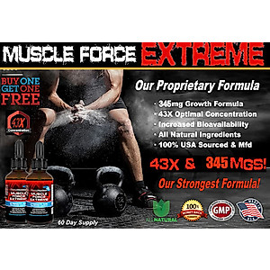 Muscle Force Extreme 2 Bottle Pack 345mg Proprietary Formula Our Strongest Strength and Endurance Spray, Improves Muscle Strength and Recovery Time 2oz Bottles
