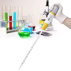 Lab Serological Pipette Controller, Four E's Scientific Manual Pipette Filler, 0.1-100mL, Yellow