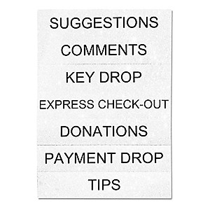 Mail Boss Comment Boss 8100 Locking Steel Suggestion Box - Key Drop Box - Collection Box - Donation Box - Ballot Box - with 25 Suggestion Cards (Black)