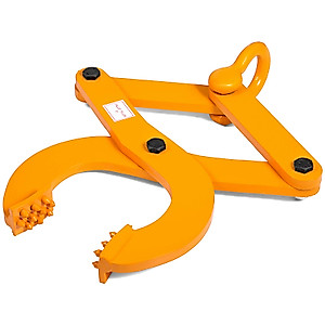 VEVOR Pallet Puller, 1T/2205 LBS Heavy Duty Steel Single Scissor Yellow Clamp, 4.3 Inch Jaw Opening and 0.5 Inch Jaw Height, Hook Pulling Hoisting Tool for Forklift Chain, Yellow