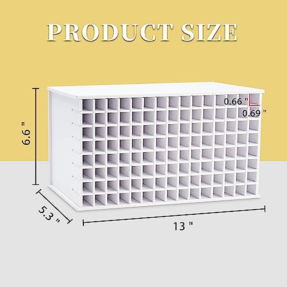 Krafetto Craft Marker Storage Rack, 120 Grids, Art Supplies Organizer Holder for Pen Marker