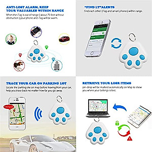 SolwDa Cat Dog Mini Tracking Prevention Smart -Loss Device Tool Portable Pet Tracking Locator Bluetooth 5.2 Mobile Key Mini - Finder Device