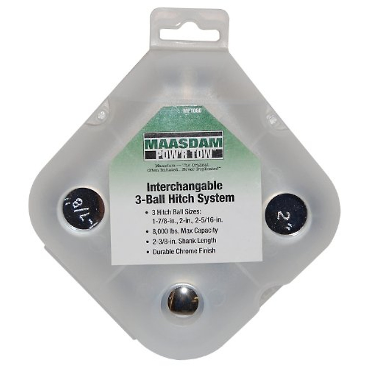 Maasdam MPT060 Interchangeable 3 Ball Hitch System