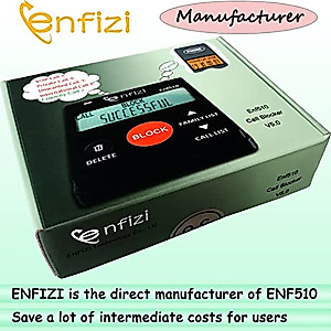 Enf510 Call Blocker for Landline Phones/Answering Machine/Home Cordless Phones, Works with All Analog Telephones, Family Function