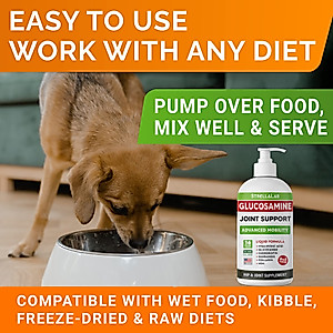 StrellaLab Liquid Glucosamine for Dogs (16 OZ) - All-Natural Hip & Joint Supplement for Dogs, Glucosamine Chondroitin Liquid, MSM & Collagen for Dogs Mobility, Joint Pain Relief for Small & Large Dogs