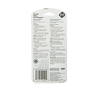 Safety 1st Sleepy Baby Nail Clipper With Built-in LED Light 2 Pack, Colors May Vary