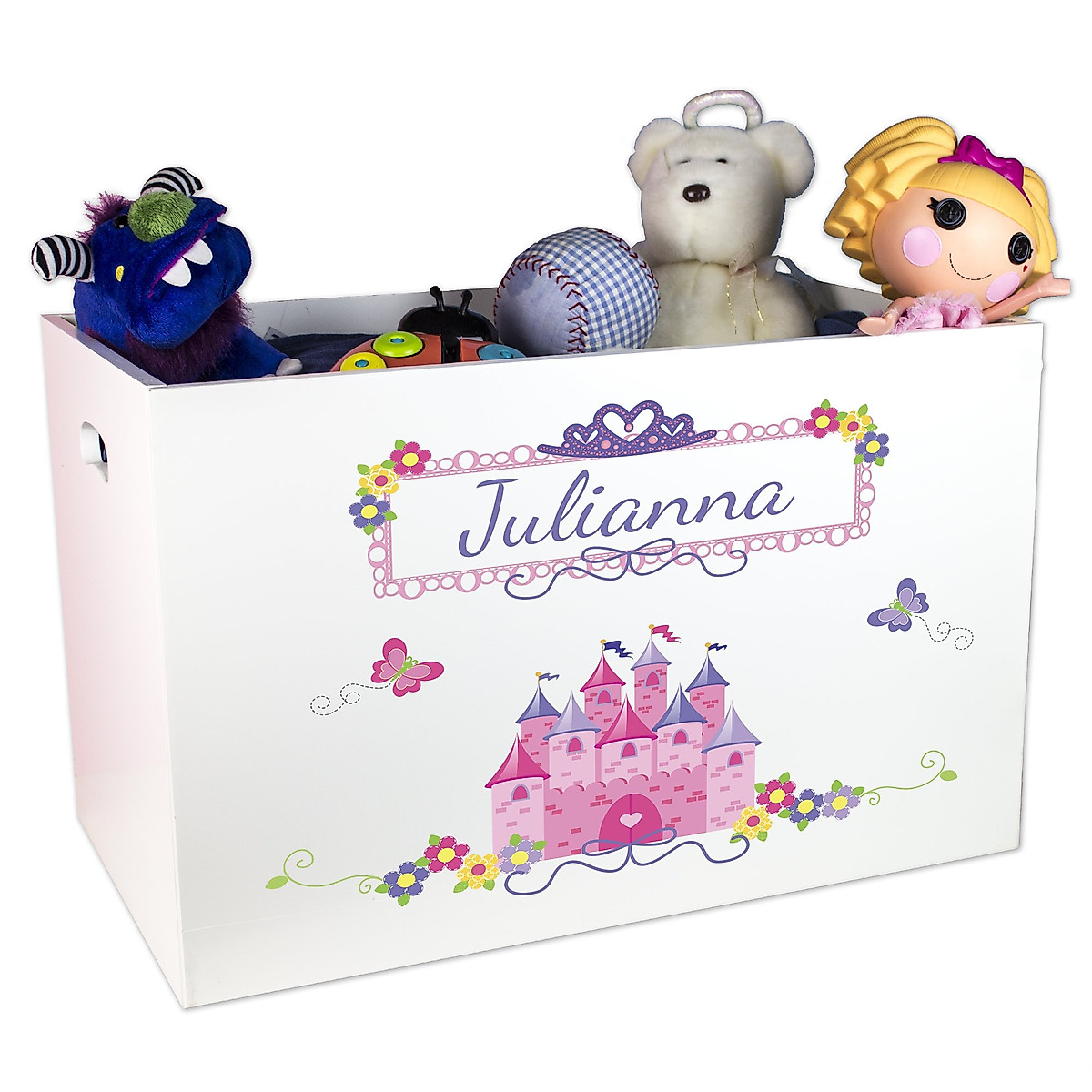 My Bambino Personalized Toy Storage Box and Bin Newborn Gift (Princess)