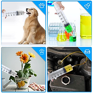 3pcs 350ml Syringes with Needle 14G 1.5”, Extra Large Plastic Syringes for Glue Dispensing, Scientific Labs, Watering, Refilling, Multiple Uses