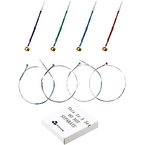 8 Pieces Violin Strings Universal Full Set (G-D-A-E) 4/4 Violin Universal String Steel Core Violin Fiddle String Strings for Instruments 4/4 3/4 1/2 1/4 Violin