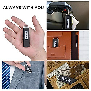 USB Voice Recorder 32GB Mini Digital Sound Audio Recorder Dictaphone with Dual USB for Lectures, Meetings, Class, and More. USB Rechargeable, 15 Hours Continuous Recorder (Black)