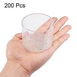 uxcell 4.5mm Solid Round Clear Glass Ball Boiling Stones Soda Lime Glass Beads 200pcs