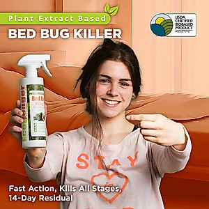 Bed Bug Killer by EcoRaider Travel/Personal Size, 100% Fast Kill and Extended Protection, Plant Based Formula